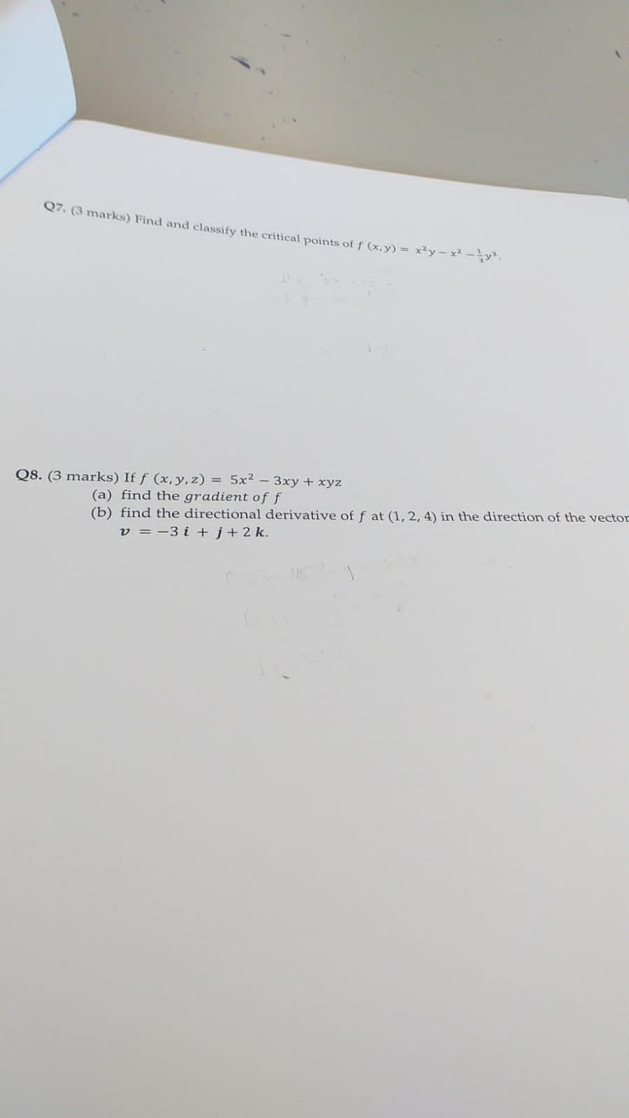Solved Q7. (3 maxks) Find and classify the critical points | Chegg.com