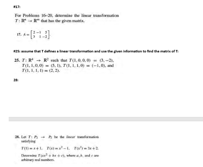Solved For Problems 16-20, determine the linear | Chegg.com