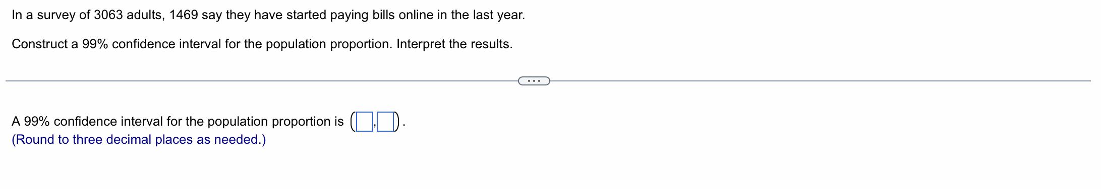 Solved In a survey of 2001 adults in a recent year, 1204 say | Chegg.com
