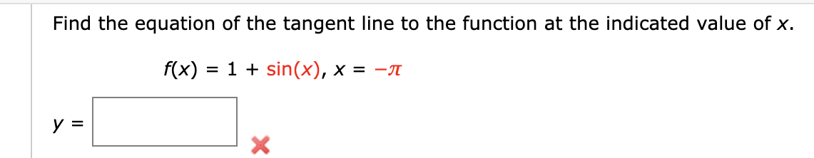 Solved Find the equation of the tangent line to the function | Chegg.com