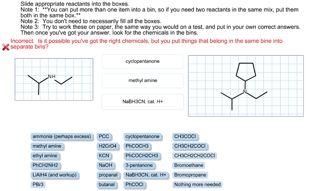 Solved Slide appropriate reactants into the boxes Note 1: | Chegg.com