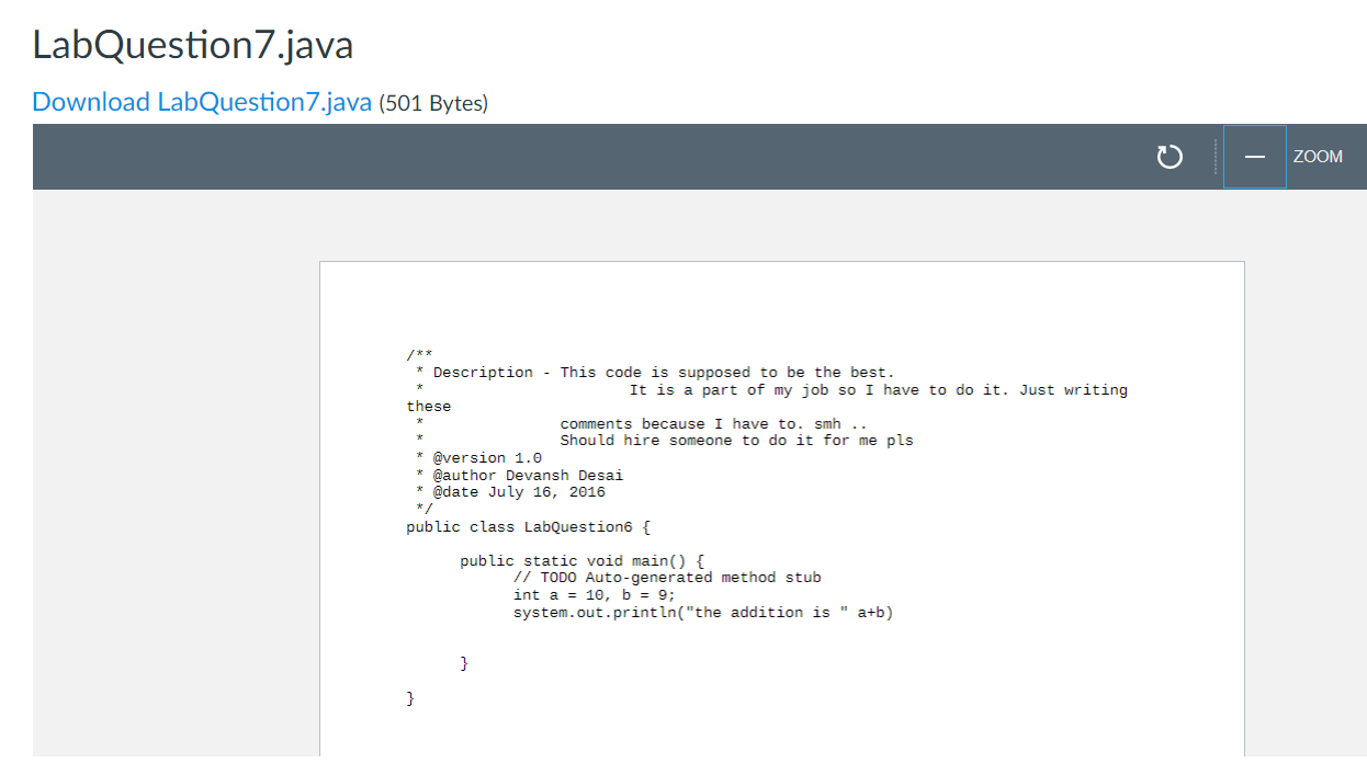Solved Activity 7 You have been provided a Java class called | Chegg.com