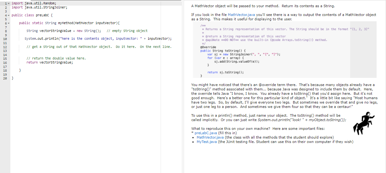 Solved A MathVector object will be passed to your method. | Chegg.com
