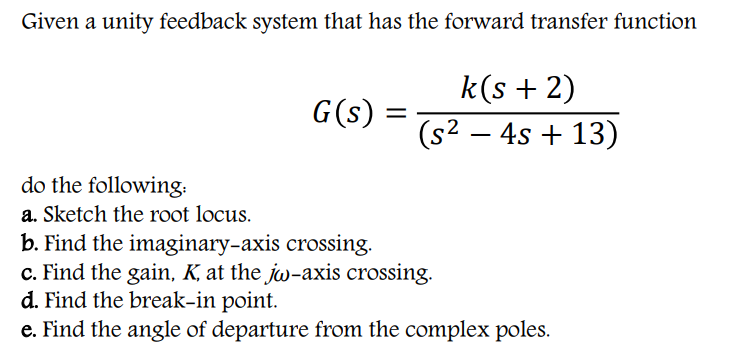 Solved Use the root locus technique how is angle of | Chegg.com