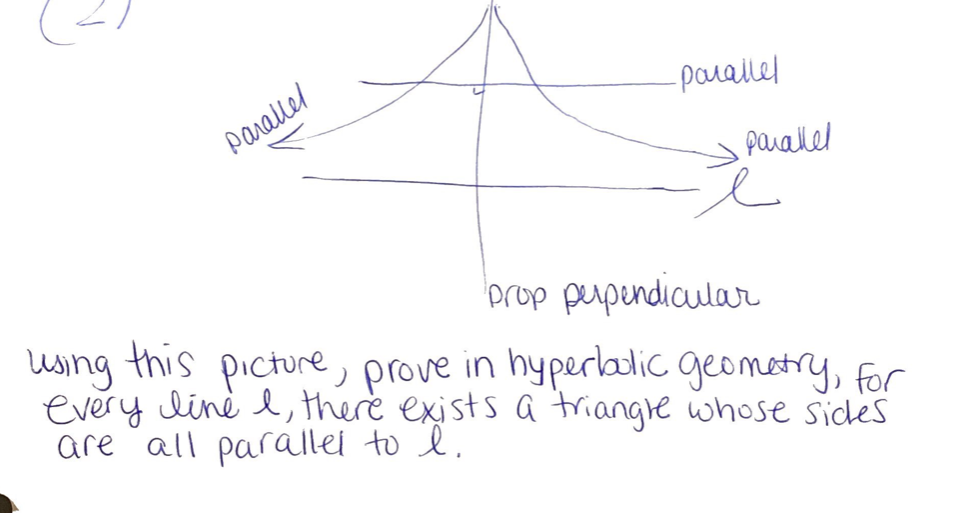 using this picture, prove in hyperbolic geometry, for | Chegg.com
