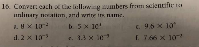 Solved 16. Convert each of the following numbers from | Chegg.com