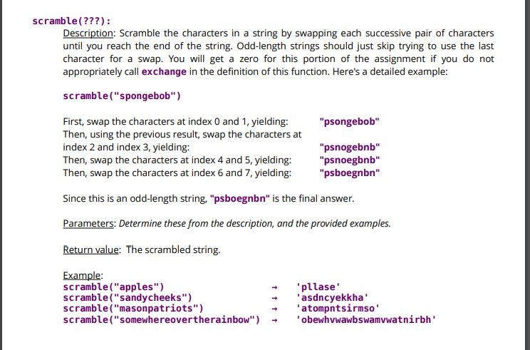 Solved exchange (???): Description: Construct a new string | Chegg.com
