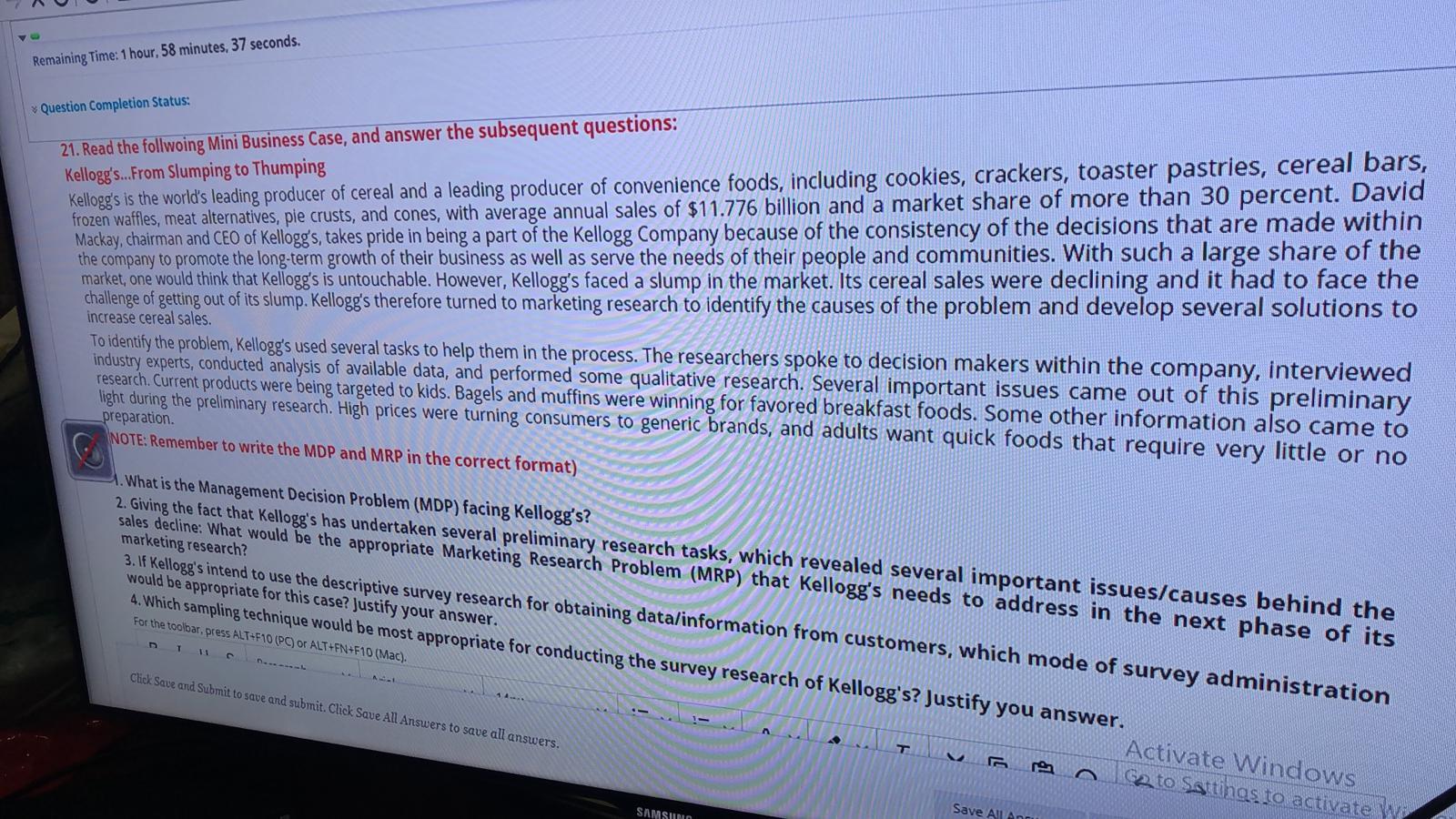 Solved Marketing research Chapter 2 – Defining the | Chegg.com