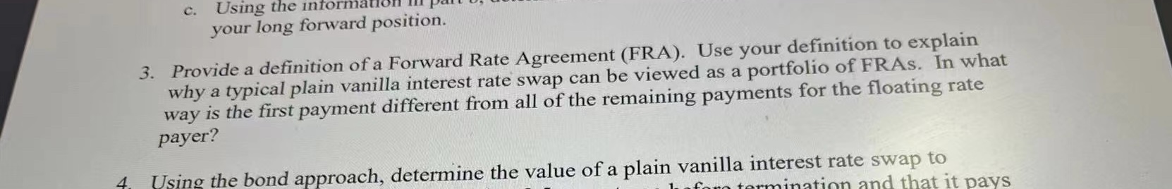 Solved 3. Provide a definition of a Forward Rate Agreement | Chegg.com