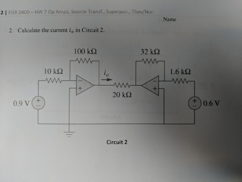 Solved Calculate the current i0 in circuit 2. I am working | Chegg.com
