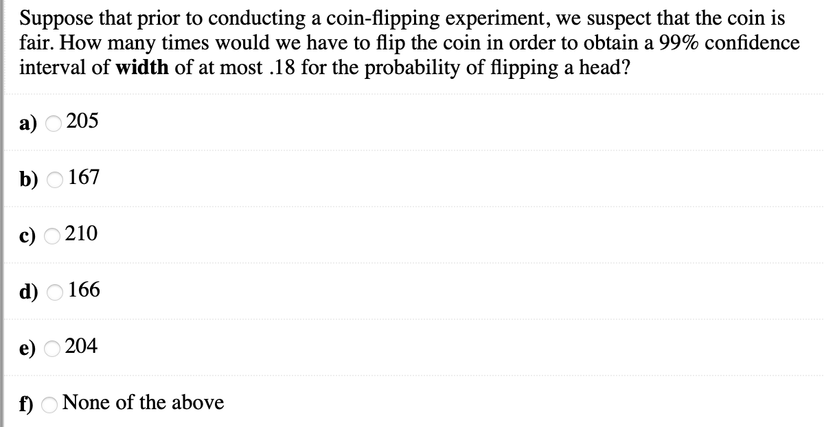 Solved Suppose that prior to conducting a coin-flipping | Chegg.com