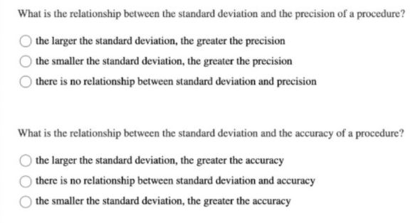 Solved What is the relationship between the standard | Chegg.com