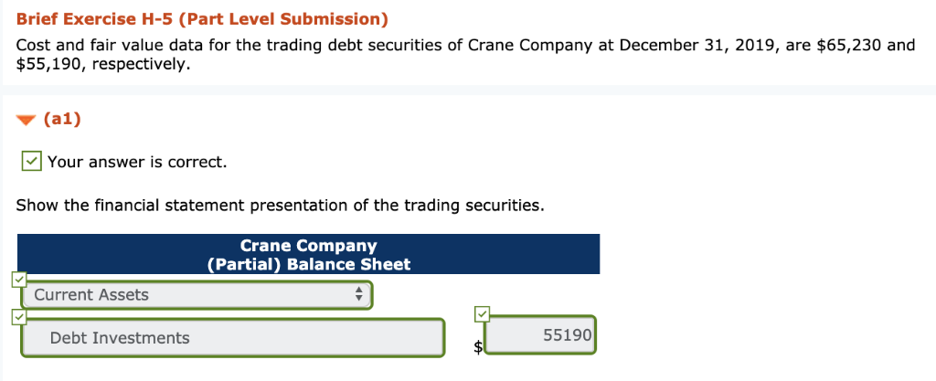 Solved Brief Exercise H-5 (Part Level Submission) Cost and | Chegg.com