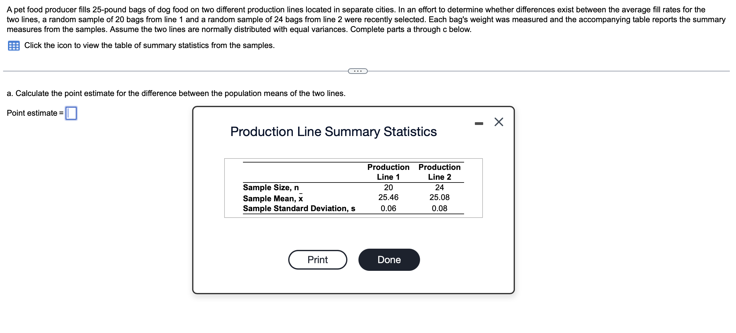 Solved measures from the samples. Assume the two lines are | Chegg.com
