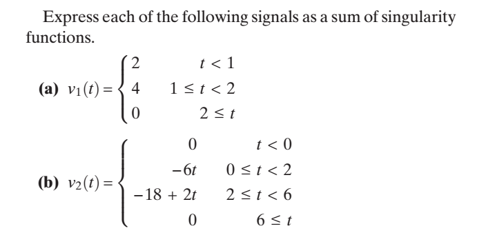 Solved Express each of the following signals as a sum of | Chegg.com