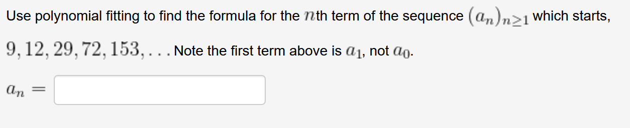 Solved Use polynomial fitting to find the formula for the | Chegg.com