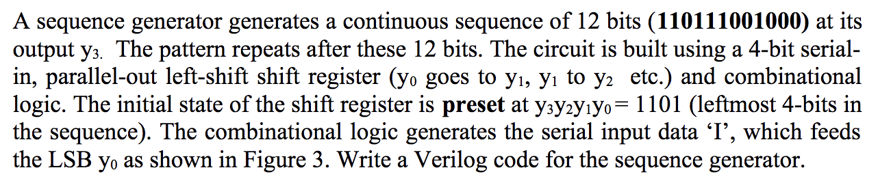 Solved A sequence generator generates a continuous sequence | Chegg.com