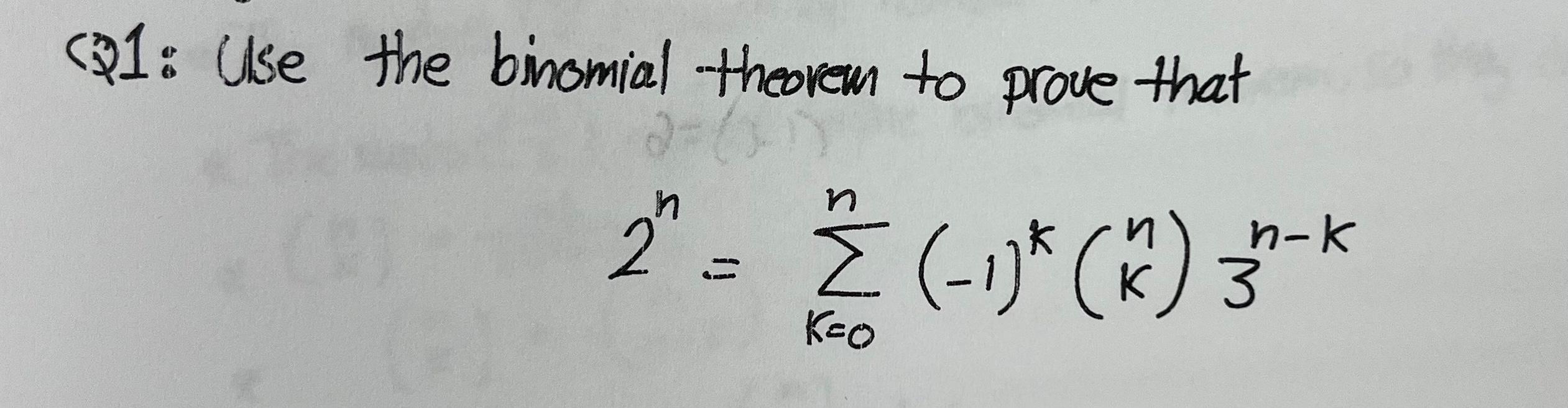 Solved C21: Use the binomial theorem to prove that | Chegg.com