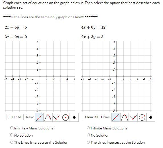 Solved Graph Each Set Of Equations On The Graph Below It 