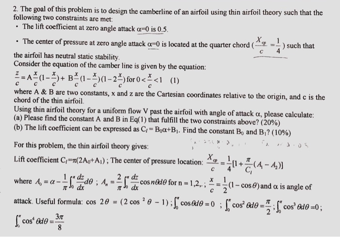 Solved Please answer the following Aerodynamics question | Chegg.com