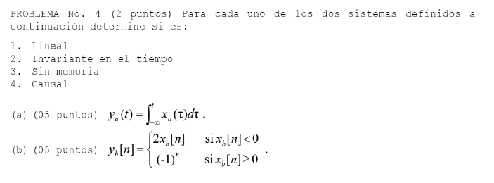 Solved PROBLEMA No. 4 (2 ﻿puntos) ﻿Para cada uno de los dos | Chegg.com