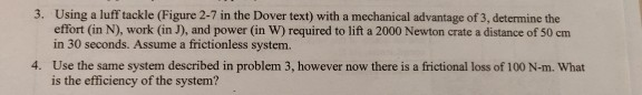 Solved 29.1 Figure 2-7.- A luft tackle. 3. Using a luff | Chegg.com