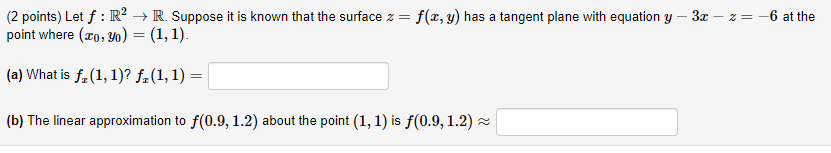 Solved (2 points) Let f:R2→Rf:R2→R. Suppose it is known that | Chegg.com Solved (2 points) Let f:R2→Rf:R2→R. Suppose it is known that | Chegg.com