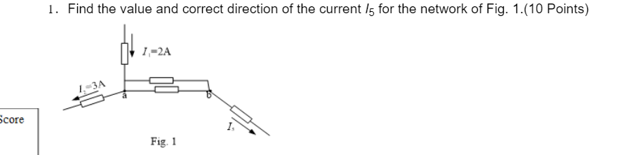 Solved Score 1. Find the value and correct direction of the | Chegg.com