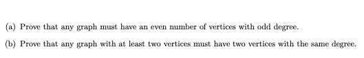 Solved A Prove That Any Graph Must Have An Even Number Of 