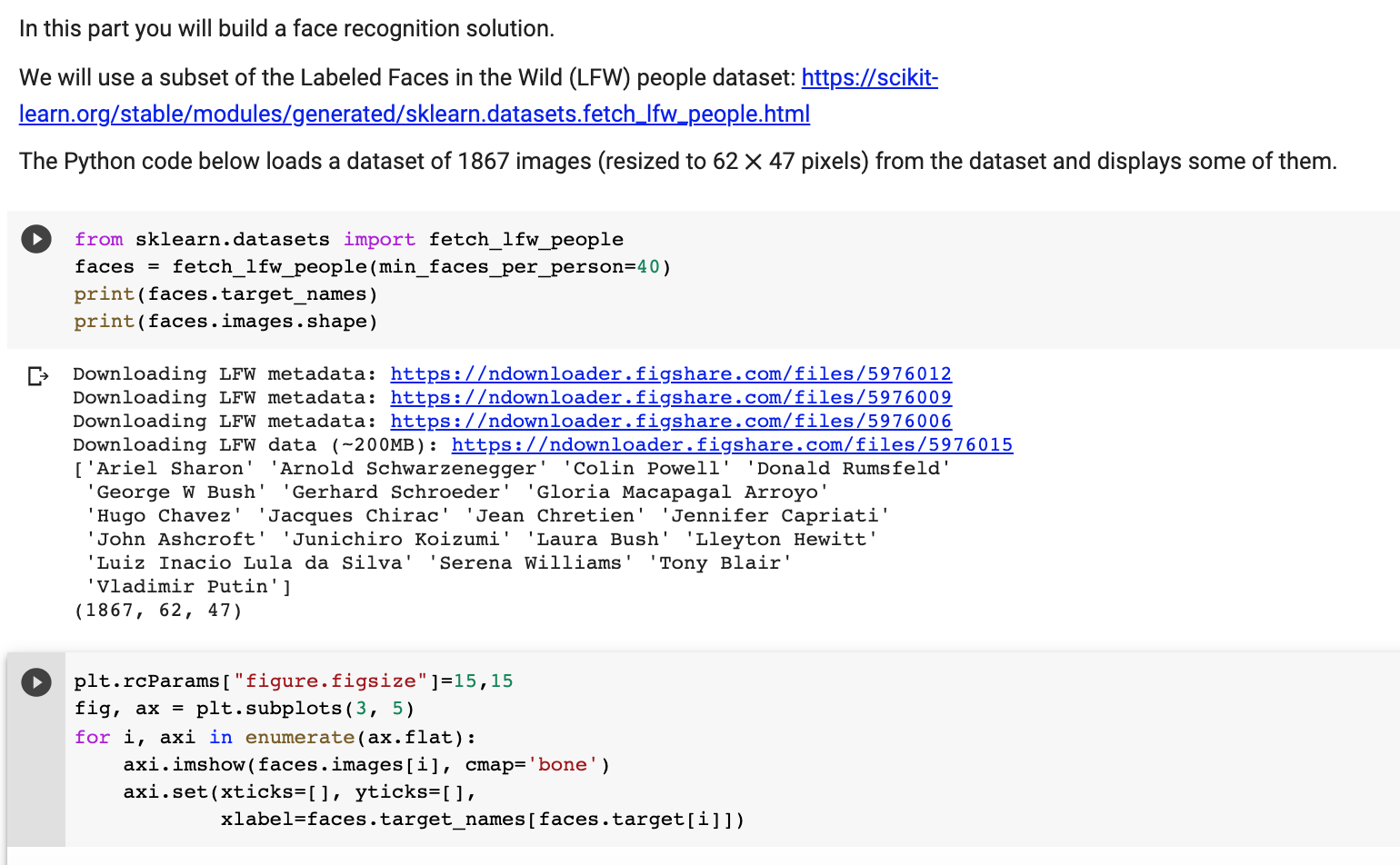 In this part you will build a face recognition | Chegg.com