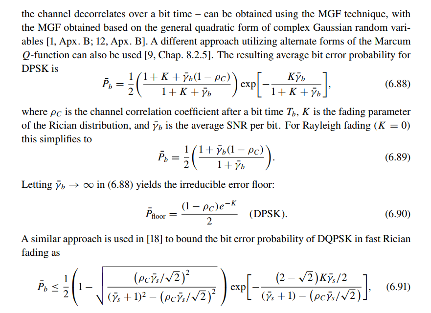 Q1: Calculate the irreducible error floor for DPSK | Chegg.com
