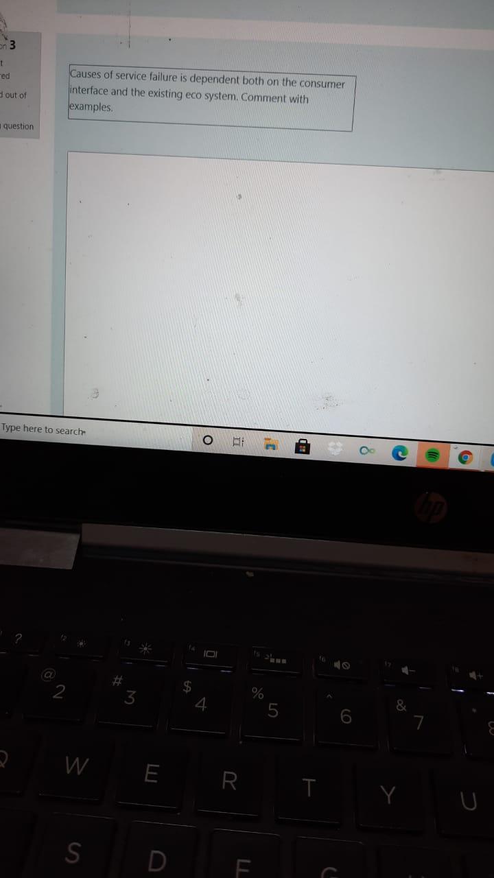 Solved 3 1 ed Causes of service failure is dependent both on | Chegg.com