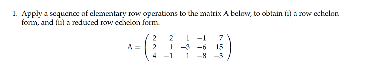 Solved Apply a sequence of elementary row operations to the | Chegg.com