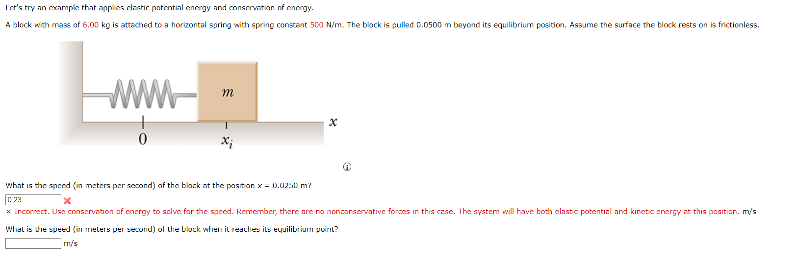 Solved Let's try an example that applies elastic potential | Chegg.com