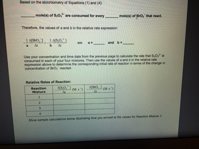Solved Relative Rates of Reaction: Use your | Chegg.com