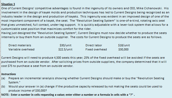 Solved CURRENT DESIGNS Current Designs faces a number of | Chegg.com