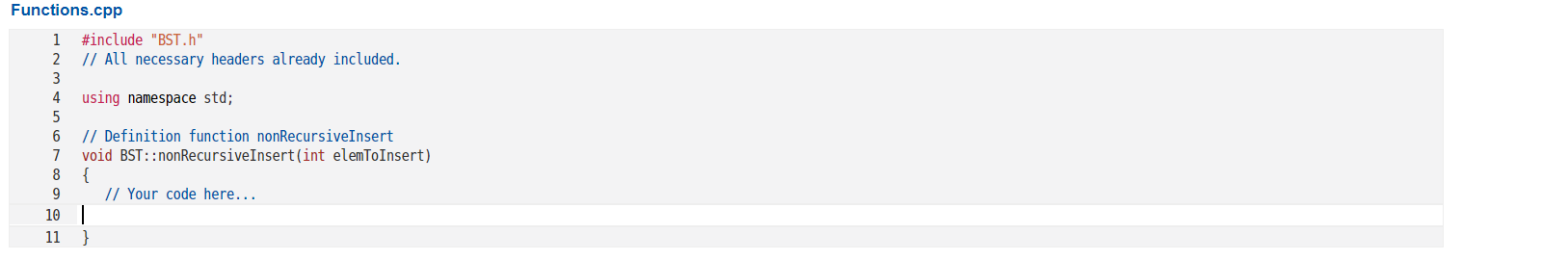 Solved Instructions The class BST creates binary search | Chegg.com