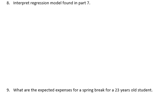 Solved Regression Analysis (Interpret all parts) The | Chegg.com