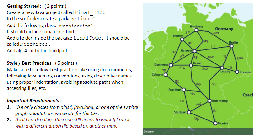 Solved Getting Started: (3 points) Create a new Java project | Chegg.com