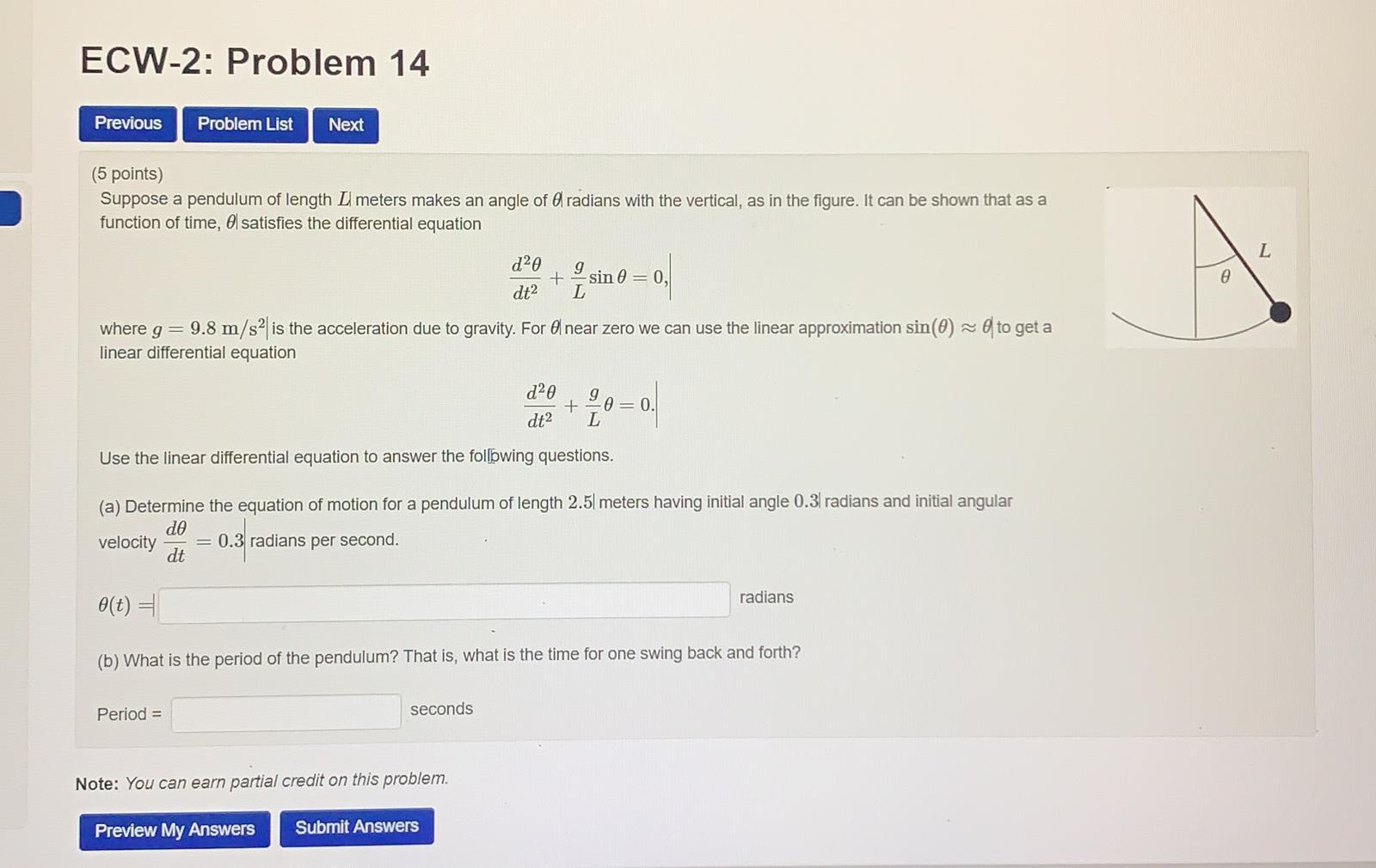 Solved ECW-2: Problem 14 Previous Problem List Next (5 | Chegg.com