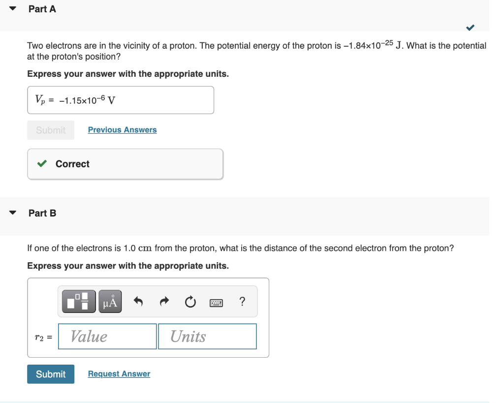 Solved Two electrons are in the vicinity of a proton. The | Chegg.com