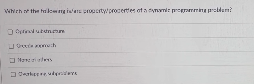 Solved Which of the following is/are property/properties of | Chegg.com