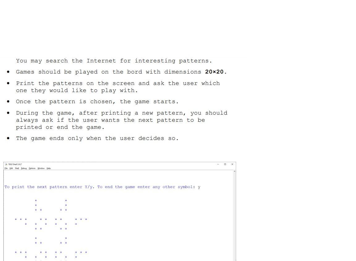 Solved You may search the Internet for interesting patterns. | Chegg.com