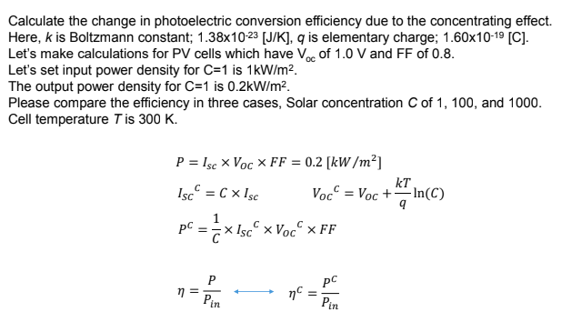 Solved Calculate the change in photoelectric conversion | Chegg.com