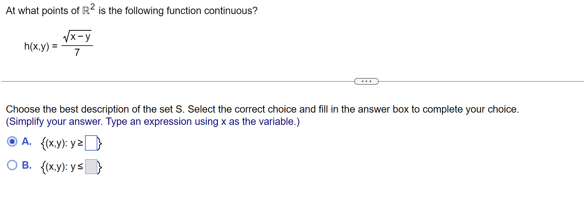 Solved At what points of R2 ﻿is the following function | Chegg.com
