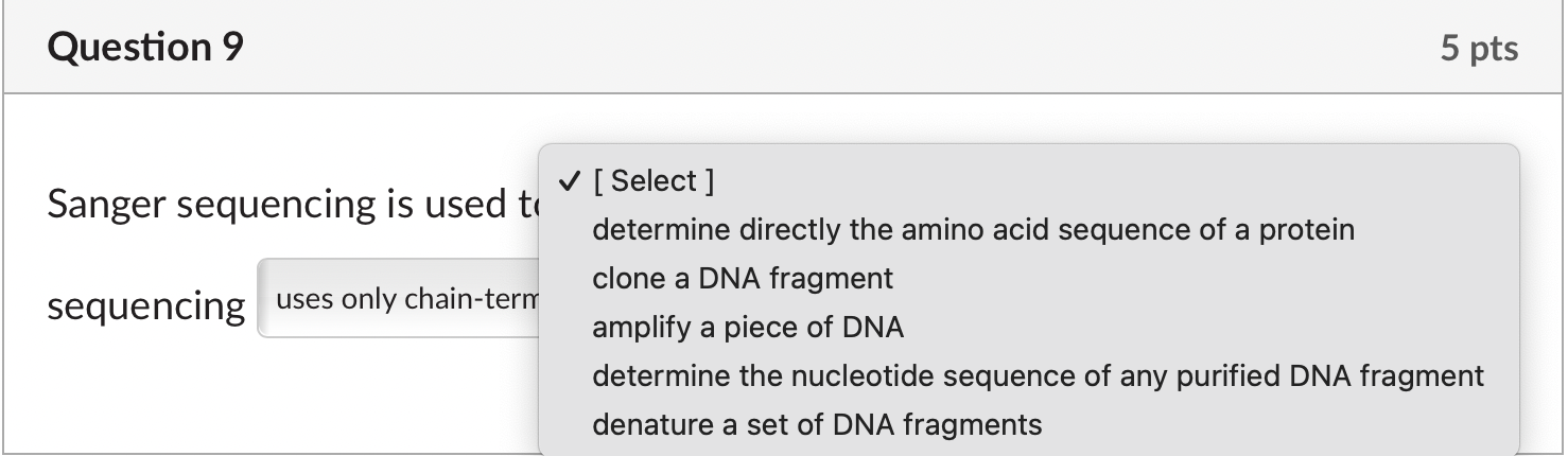 Solved Sanger sequencing is used to and unlike | Chegg.com