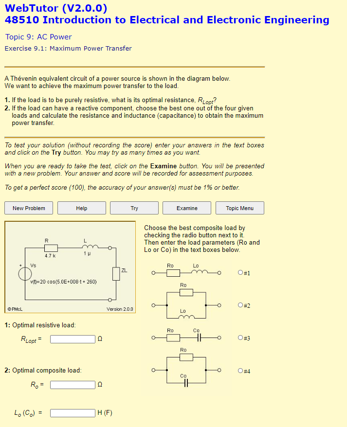 Solved WebTutor (V2.0.0) 48510 Introduction to Electrical | Chegg.com