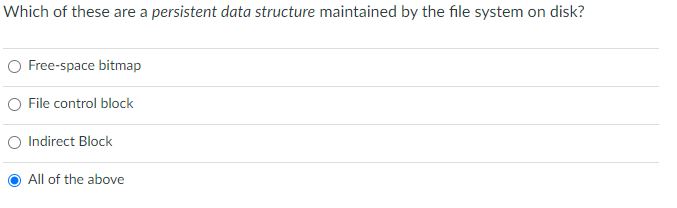 Solved Which of these are a persistent data structure | Chegg.com