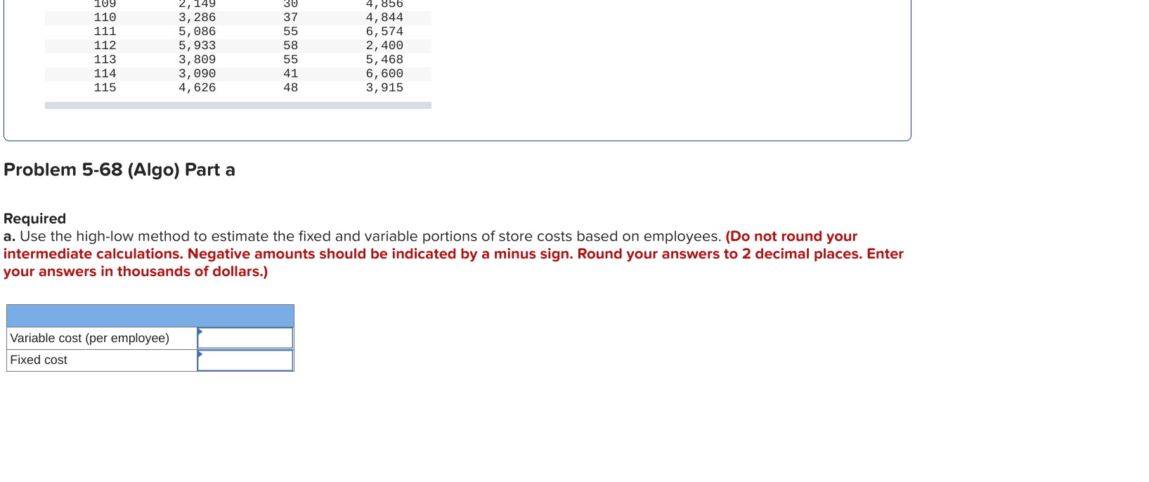 Solved Problem 5-68 (Algo) Cost Estimation: Simple and | Chegg.com