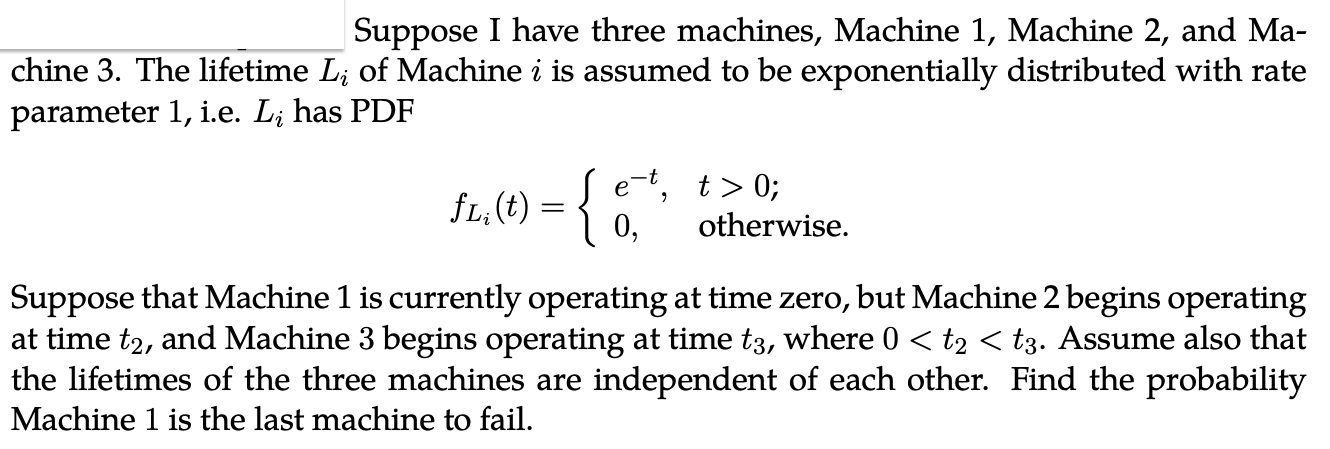Solved Suppose I have three machines, Machine 1, Machine 2, | Chegg.com